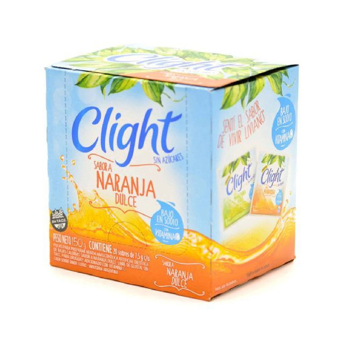 Clight Jugo en Polvo Sabor Naranja Dulce, 7.5 g / 0.26 oz ea (caja con ...